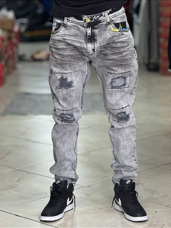 CALÇA SKINNY PATCH - 0067 - JNoriginalshop