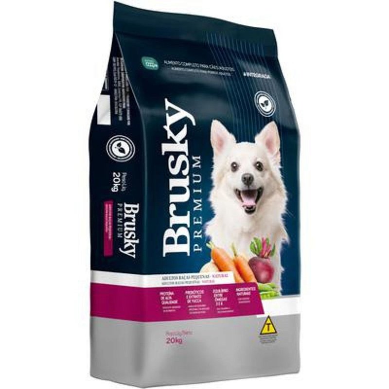 Raçao Brusky Premium Adulto Racas Pequenas 20 Kg - Multi-Patas Pet Shop