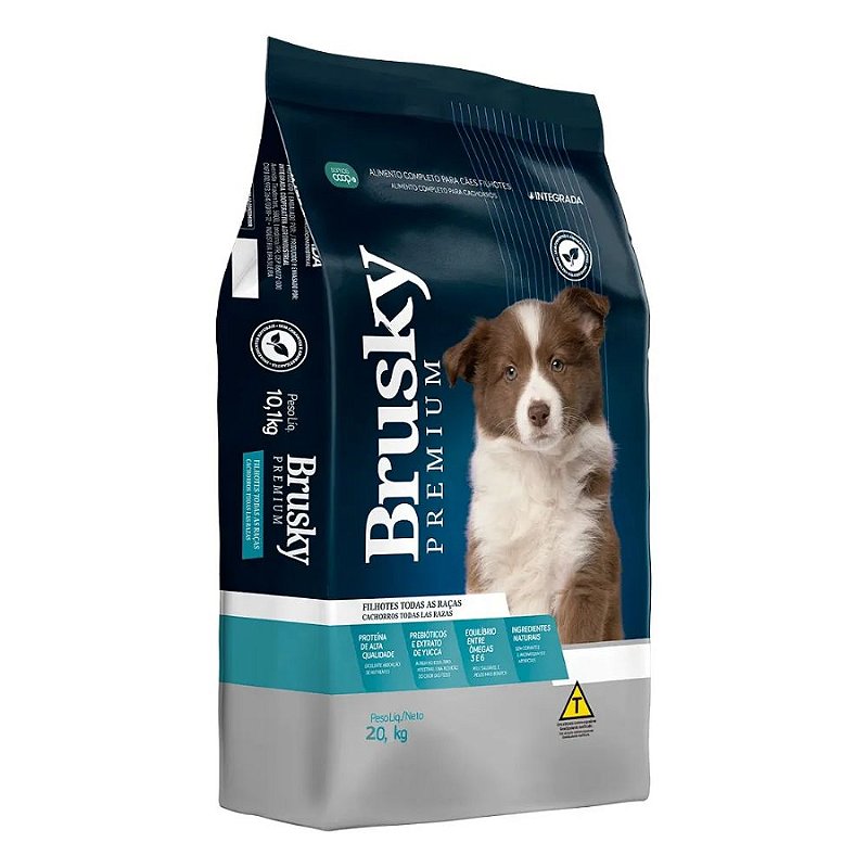 Ração Brusky Premium Filhotes Todas as Racas 20 Kg - Multi-Patas Pet Shop