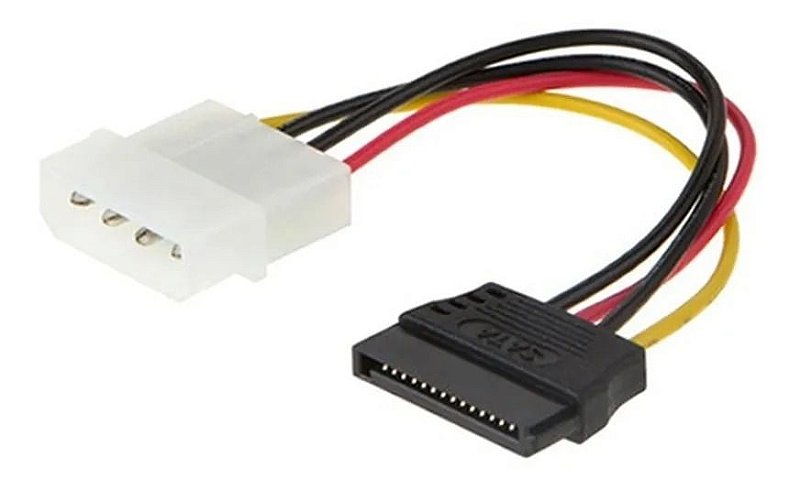 Cabo De Força Serial Ata Sata Para Molex Ide Fonte 4 Pinos - InfoTech ...