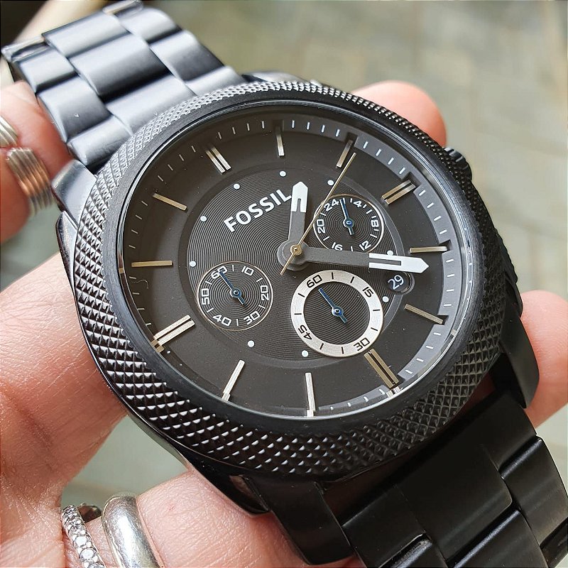 Relógio Masculino Fossil FS4552 Cronógrafo Calendário - Altarelojoria ...