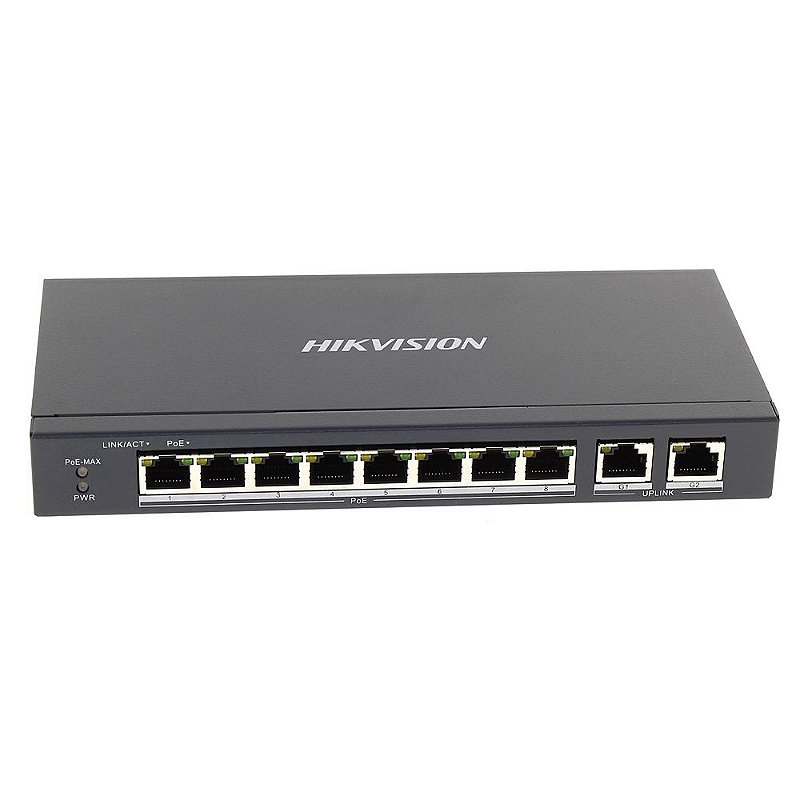 Switch Hub Hikvision 08P 10/100Mbps 2GE PoE DS-3E0310P-E/M - Biostech ...