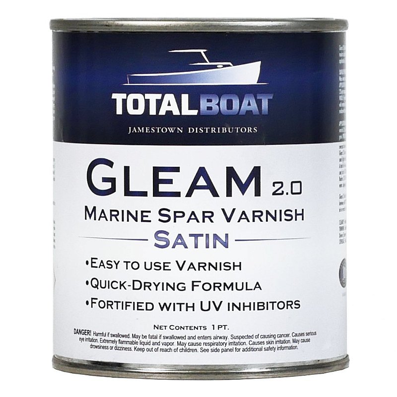 Verniz Marine Spar Gleam TotalBoat, Acabamento de Poliuretano Brilhante ...