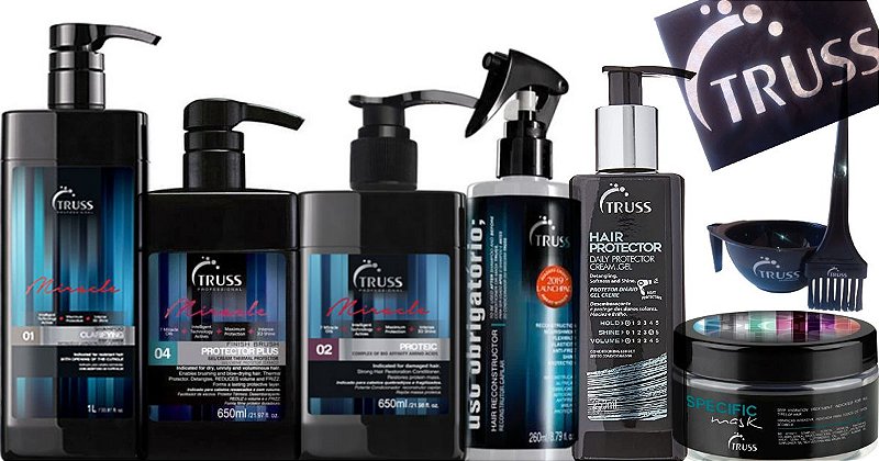 Truss Kit Salão Completo com 6 Produtos + Kit Color - Acessórios da Beleza