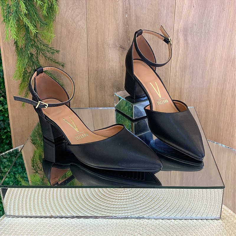 Scarpin Vizzano Preto Fivela 1220317 - VESTFEMME
