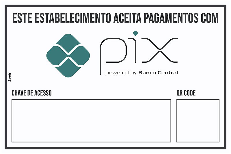 Placa de Sinalização Este Estabelecimento Aceita Pagamentos Com Pix ...