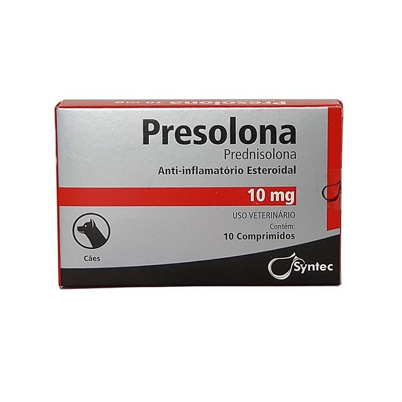 PRESOLONA PREDNISOL. 10MG 10 COMP. - Palácio Animal