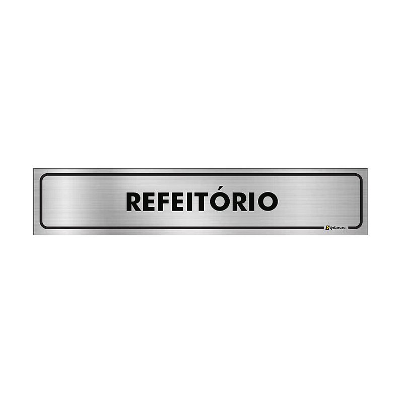 Placa Identificação - Refeitorio - Aluminio - Iplacas Sinalização