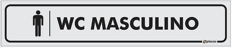 Placa Identificação - WC Masculino - Iplacas Sinalização