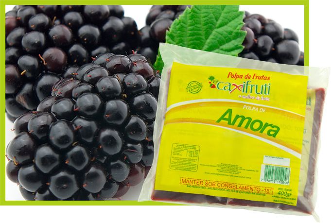Polpa de Amora - 5 unidades de 100 g. - Caxifruti