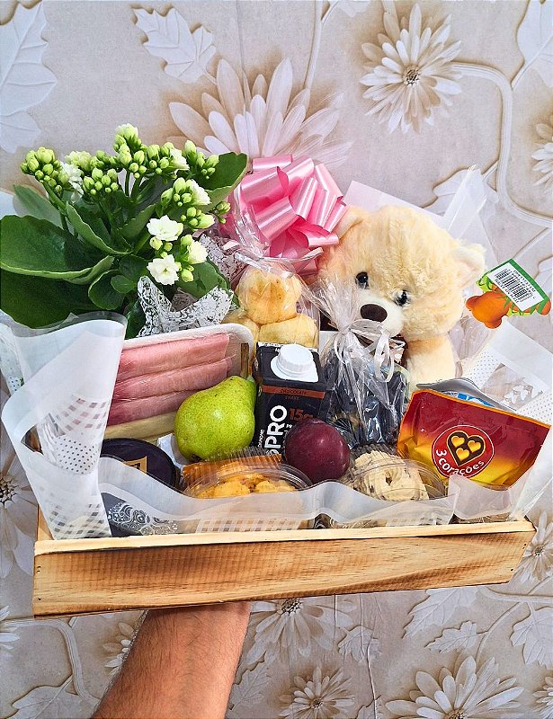 Cesta Café da Manhã com Urso - Cesta de Café da Manhã, Arranjos de Flores, Cestas de Bebidas ...