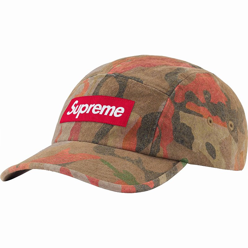 Supreme Washed Canvas Camp Cap (SS24) Tan Camo - Loro - Itens ...
