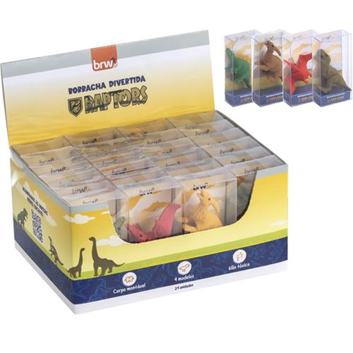 BORRACHA RAPTORS DISPLAY COM 24 UNIDADES BRW - LAMAR DISTRIBUIDORA E IMPORTADORA