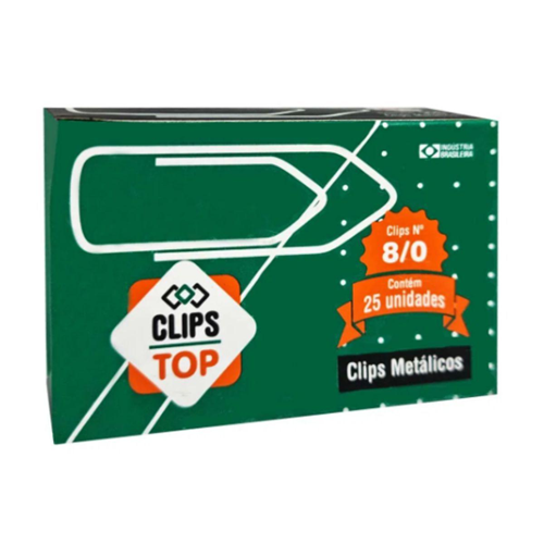 CLIPS METALICOS 8/0 CAIXA PEQUENA (25 UNIDADES) CLIPS TOP - LAMAR ...