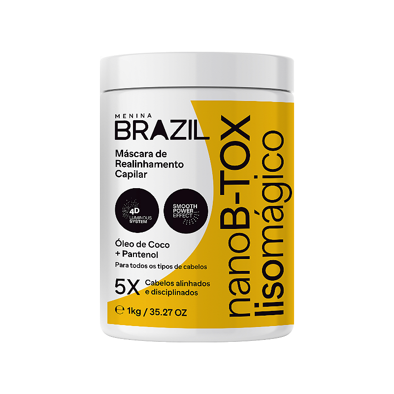 MÁSCARA DE REALINHAMENTO CAPILAR LISO MÁGICO - 1KG - Menina Brazil