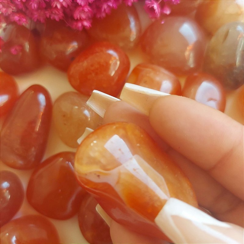 Cornalina rolada-Vitalidade e Coragem - Pedras de Cura Brasil