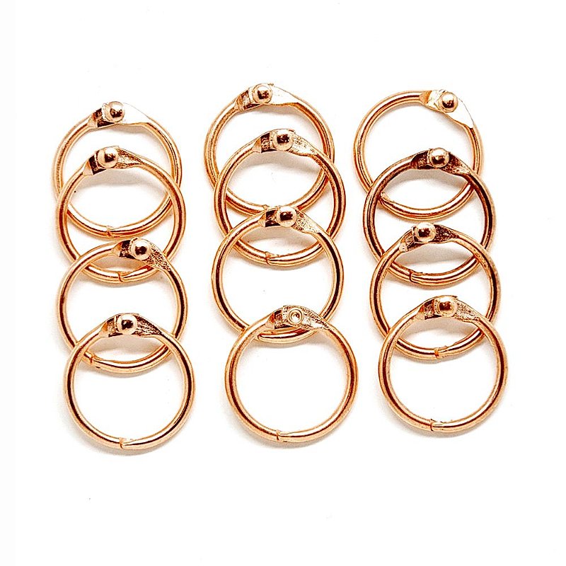 Pct c/ 12 Argola Articulada Rosé Gold - Encadernação Mania - Loja de ...