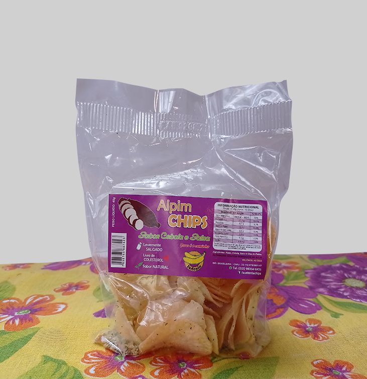 Aipim Chips de Cebola e Salsa 45 g - Cesta Camponesa