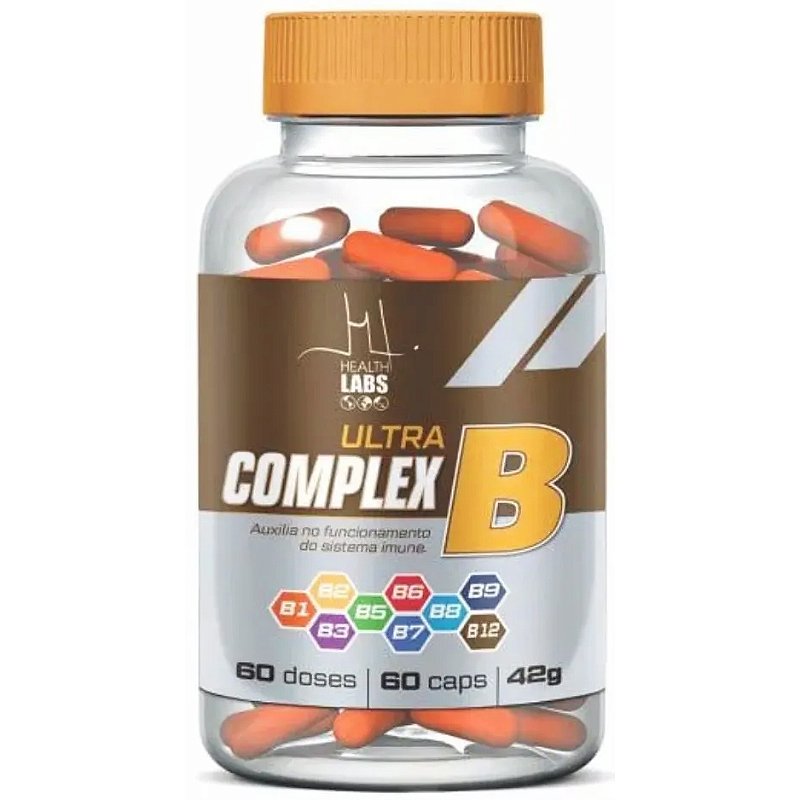 Ultra Complex B - 60 Cápsulas - Health Labs - MEUWHEY