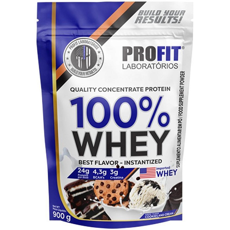 100% Whey Protein Concentrado - Pacote 840g - Profit Labs - MEUWHEY