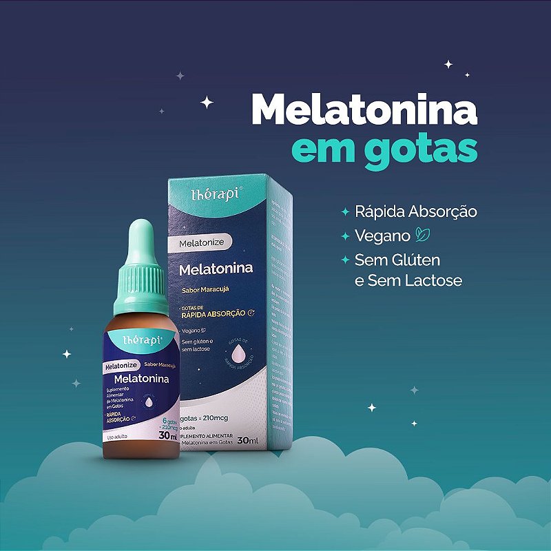 Melatonize 30ml (6 gotas - 210mcg) - Therapi - Empório Leve Melatonize 30ml (6 gotas - 210mcg) - Therapi - Empório Leve