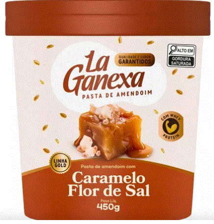 LA GANEXA PASTA AMENDOIM CARAMELO FLOR DE SAL 450G - Empório Leve