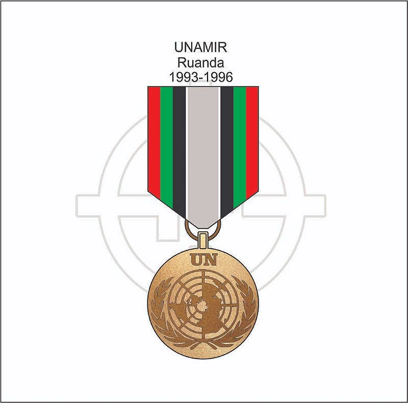 Medalha Missão de Paz em Ruanda UNAMIR - FUZILÂNDIA MILITARIA