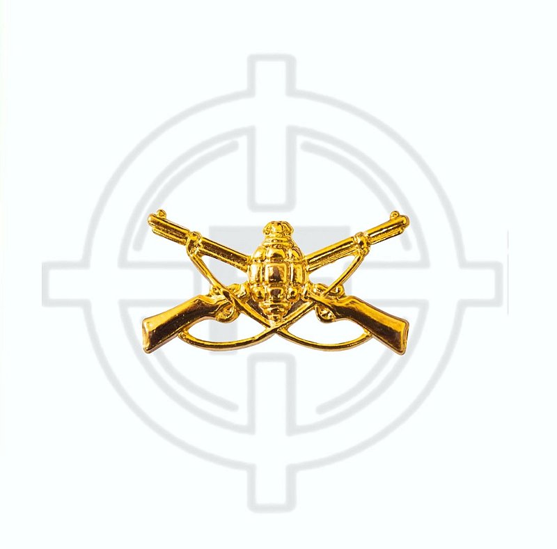 Distintivo de gola dourado Infantaria - FUZILÂNDIA MILITARIA