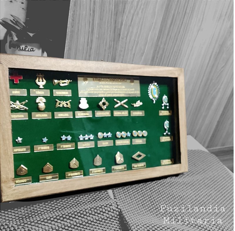 MOLDURA ESPECIALIZAÇÕES E PATENTES EXÉRCITO BRASILEIRO - FUZILÂNDIA ...