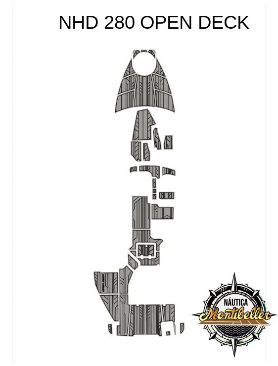 Piso náutico para barco - Eva para Lancha NHD 280 OPEN DECK - Camon Deck