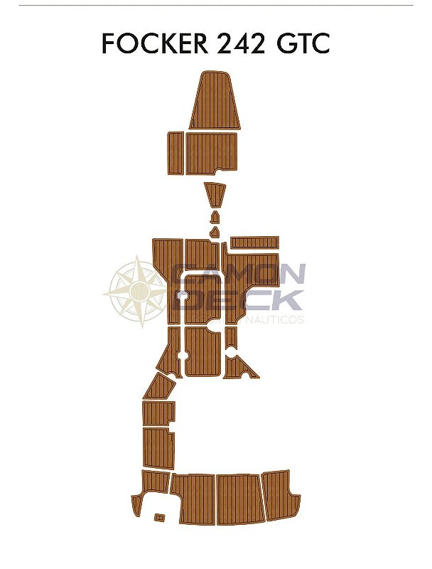 Piso / Tapete - Eva para Lancha Focker 242 Gtc - Camon Deck