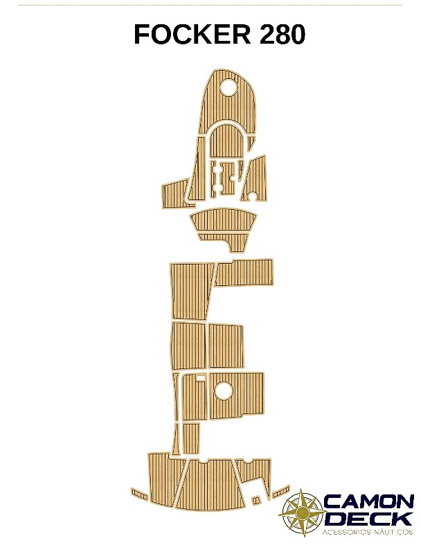 Piso Náutico Para Barco - Eva Para Lancha Focker 280 - Camon Deck