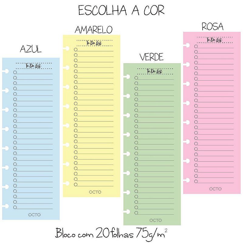 BLOCO TO DO LIST - OCTO - Planet Paper Papelaria