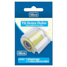 TILI NOTES ROLLER AMARELO OM DISPENSER - Planet Paper Papelaria