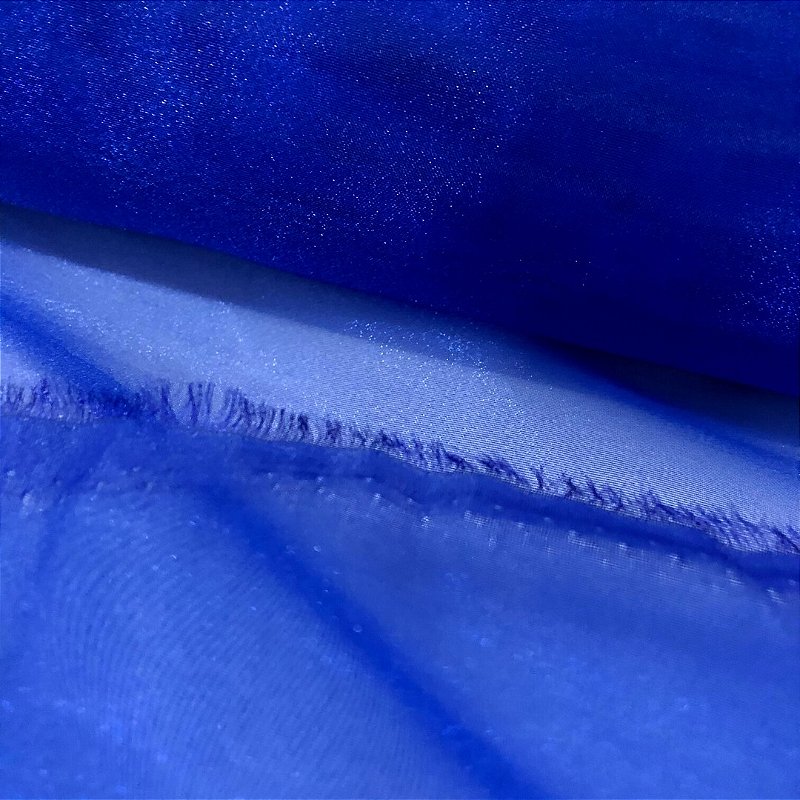 Organza Cristal - Azul Royal - 1,50m de Largura - Tiradentes Tecidos ...