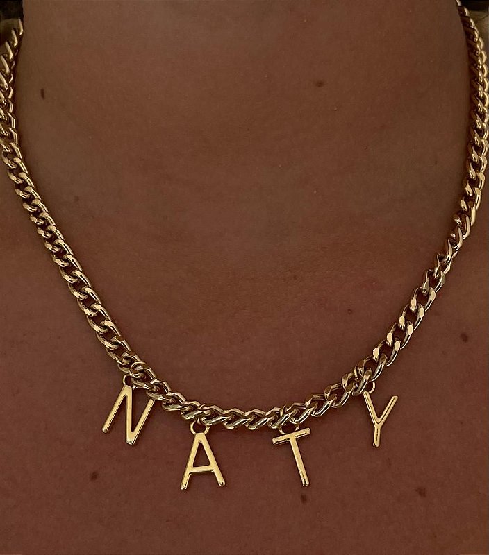 Colar Nada Básico Name - Naty Bernardes Semijoias e Acessórios
