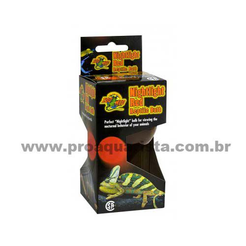 Zoomed Nightlight Red Reptile Bulb 100W 110V - Pró-Aquarista