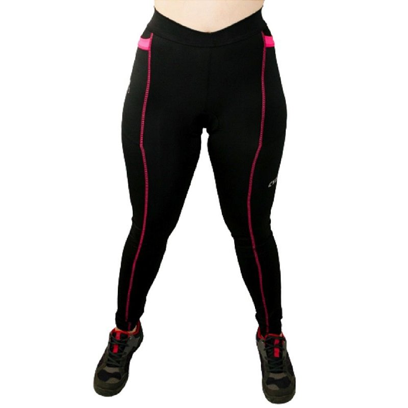 Calça Ciclista Feminina Rosa Pink Bike Mtb Acolchoada Cycler - PAZANI ...
