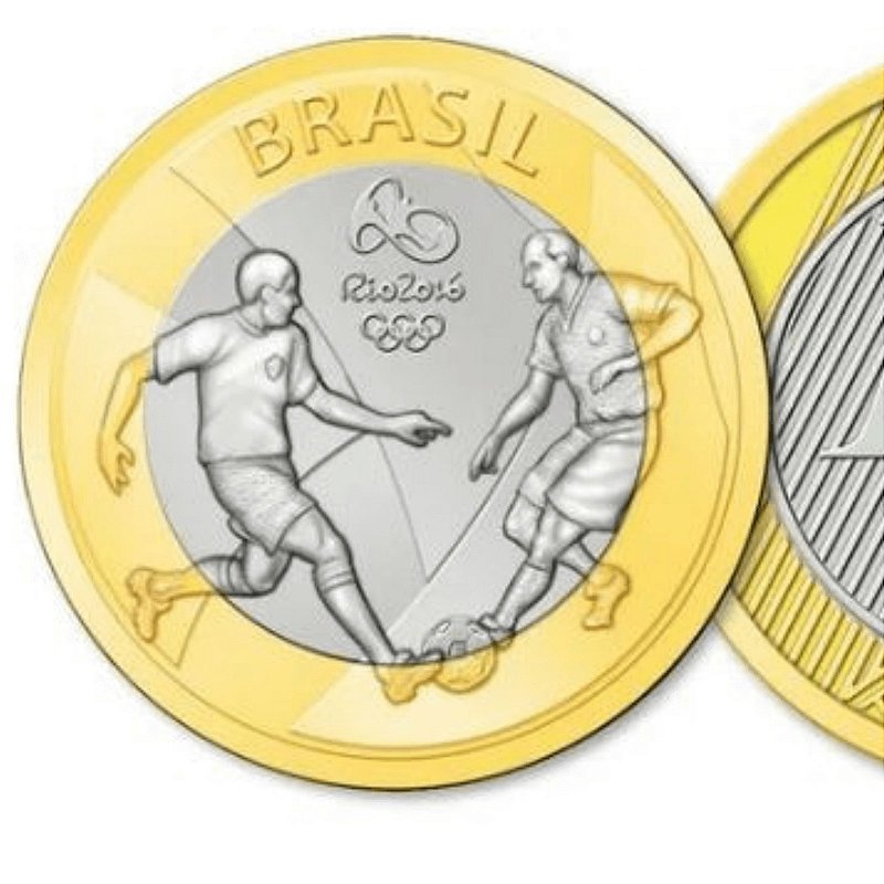 Moeda futebol moeda olimpíadas rio 2016 - Mini71 na Web