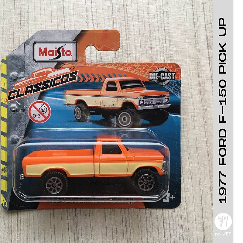 Maisto - 1977 Ford F-150 Pick Up Laranja - 1/64 - Mini71 na Web