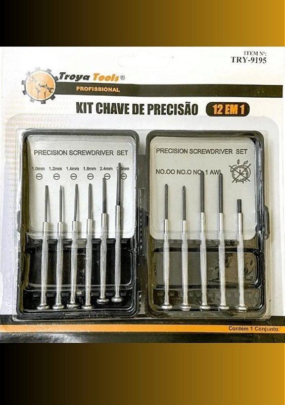 Kit Chave de Precisão com 11 peças - Troya Tools - Mini71 na Web