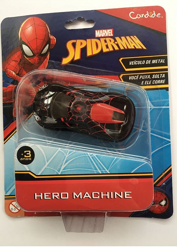 Marvel - spider man carrinho com fricção pull back - pv - Mini71 na Web