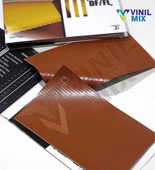 LONA VINILTOP DF CARAMELO SEMIBRILHO 0,35 1,40X50 - Vinil Mix