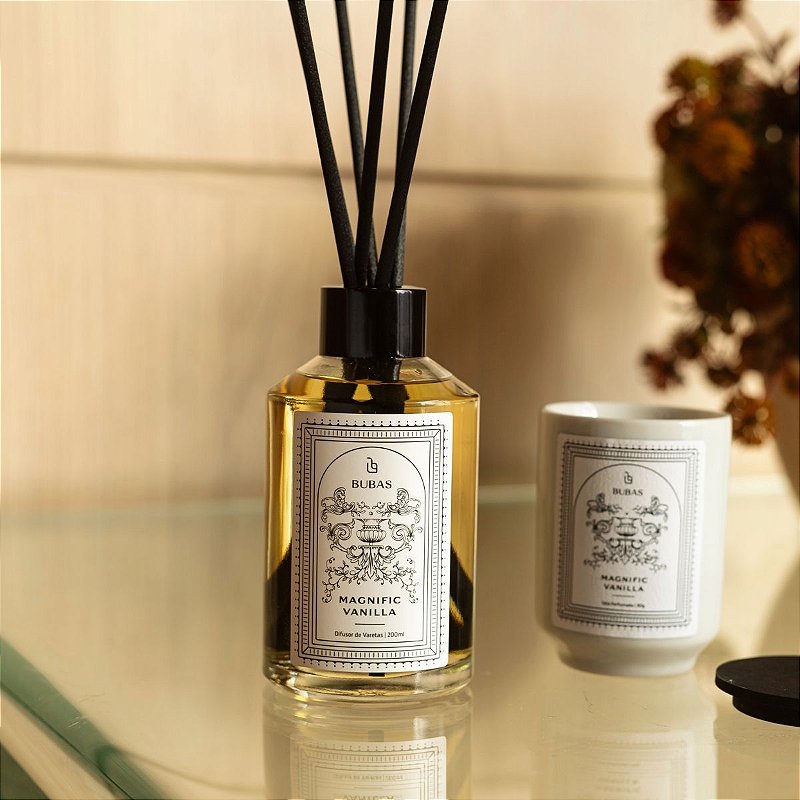 Difusor de varetas BUBAS magnific vanilla - cheiro de baunilha - BUBAS
