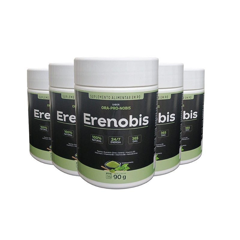 Erenobis - Suplemento Alimentar Natural - Kit com 5 Potes de 90g ...