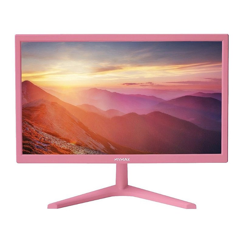 Monitor Led 21,5" Mymax Full HD Hdmi VGA Bivolt Rosa - EQUIPE INFORMÁTICA