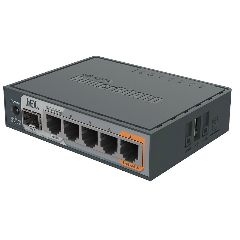 Switch Roteador Rede 04P Mikrotik RB760IGS HEX S L4 - EQUIPE INFORMÁTICA