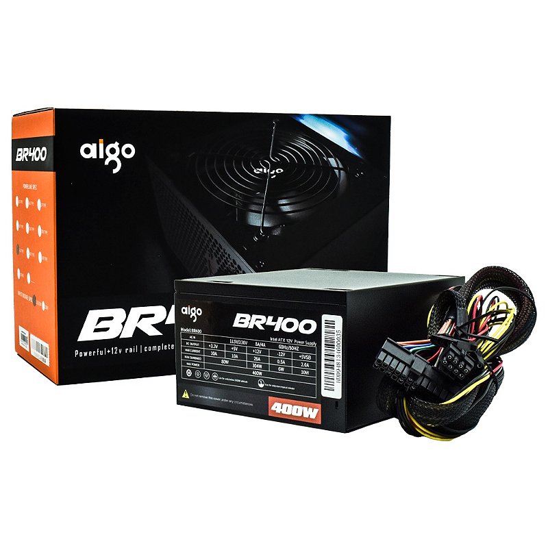 Fonte Atx 400w Aigo BR400 - EQUIPE INFORMÁTICA