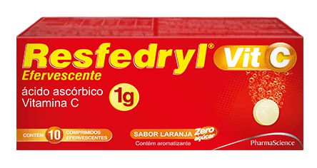 Resfedryl Vit C 1 G 10 Cp Efev Vit C Pharmascience - Fabricante Online ...