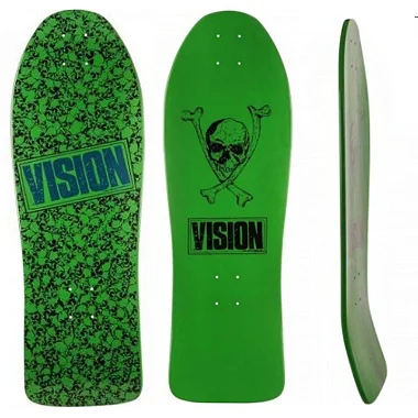 SHAPE VISION PUNK SKULL REISSUE VERDE 10" - Rattrap Skate Old Style